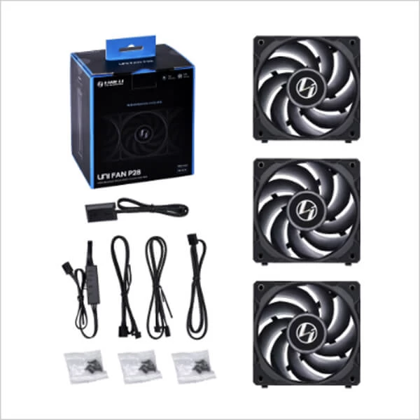 Lian Li Uni Fan P28 Black 120mm Cabinet Fan With Controller