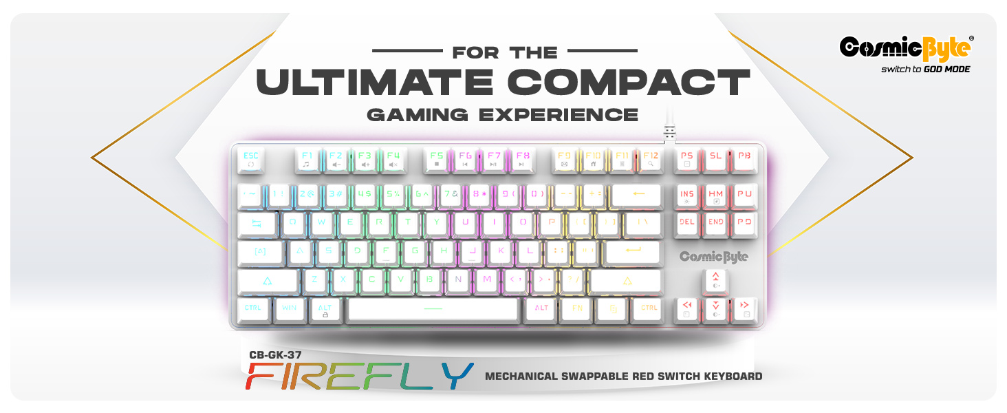 Cosmic Byte Firefly Mechanical Swappable Red Switch Keyboard