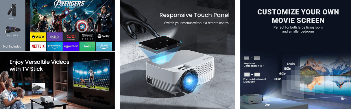 Ant Esports View 511 LED Projector With Remote White