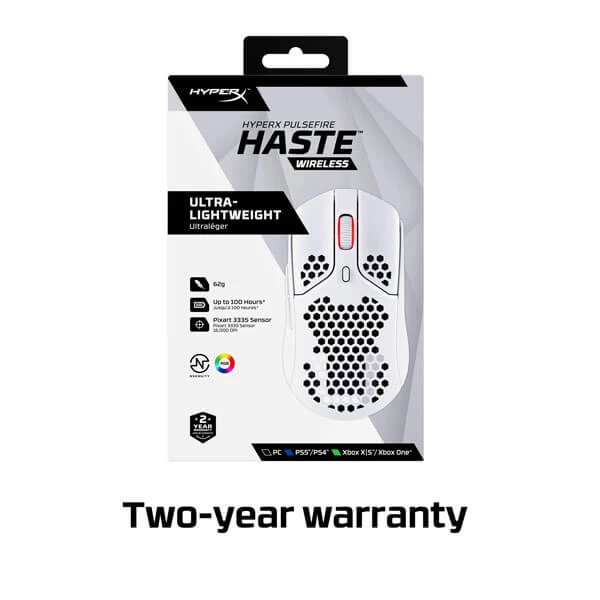 HyperX Pulsefire Haste Wireless Rgb Gaming Mouse White