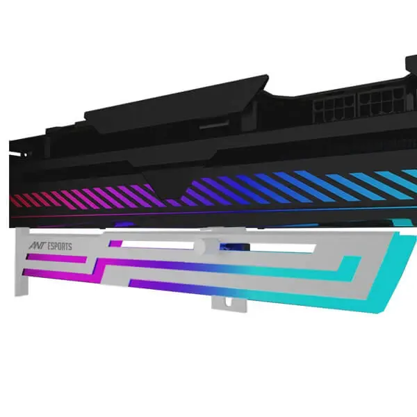 Ant Esports GCB90 Argb Graphics Card Holder White |PC Studio