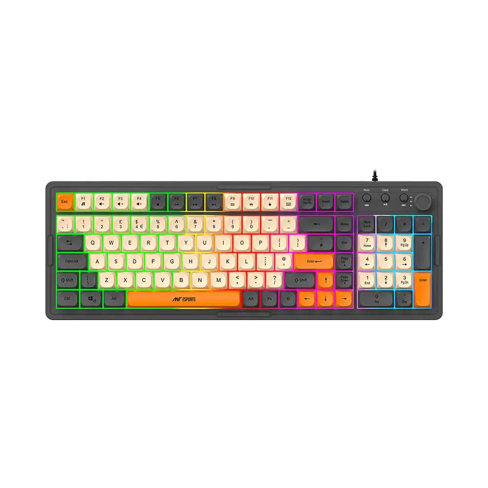 Ant Esports MK800 Pro Gaming Keyboard Grey,Beige,Orange