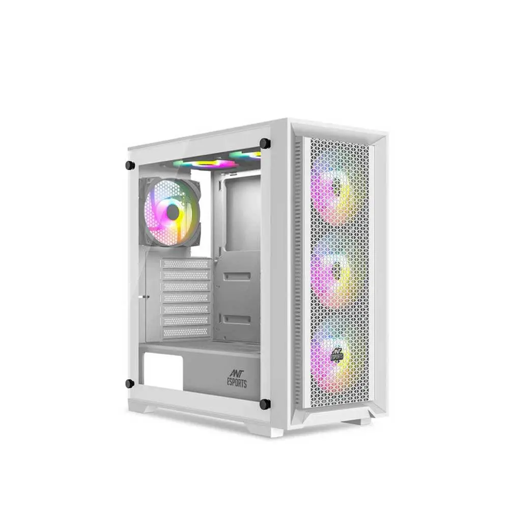 Ant Esports SX7 Atx Mid Tower Gaming Cabinet White|PC Studio