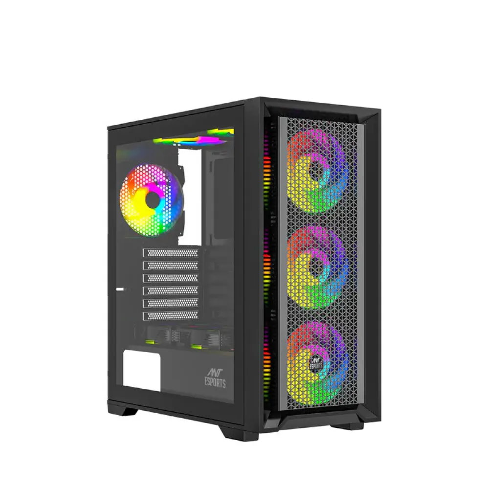 Buy Ant Esports Sx7 Mid Tower Gaming Cabinet Black | PC Studio