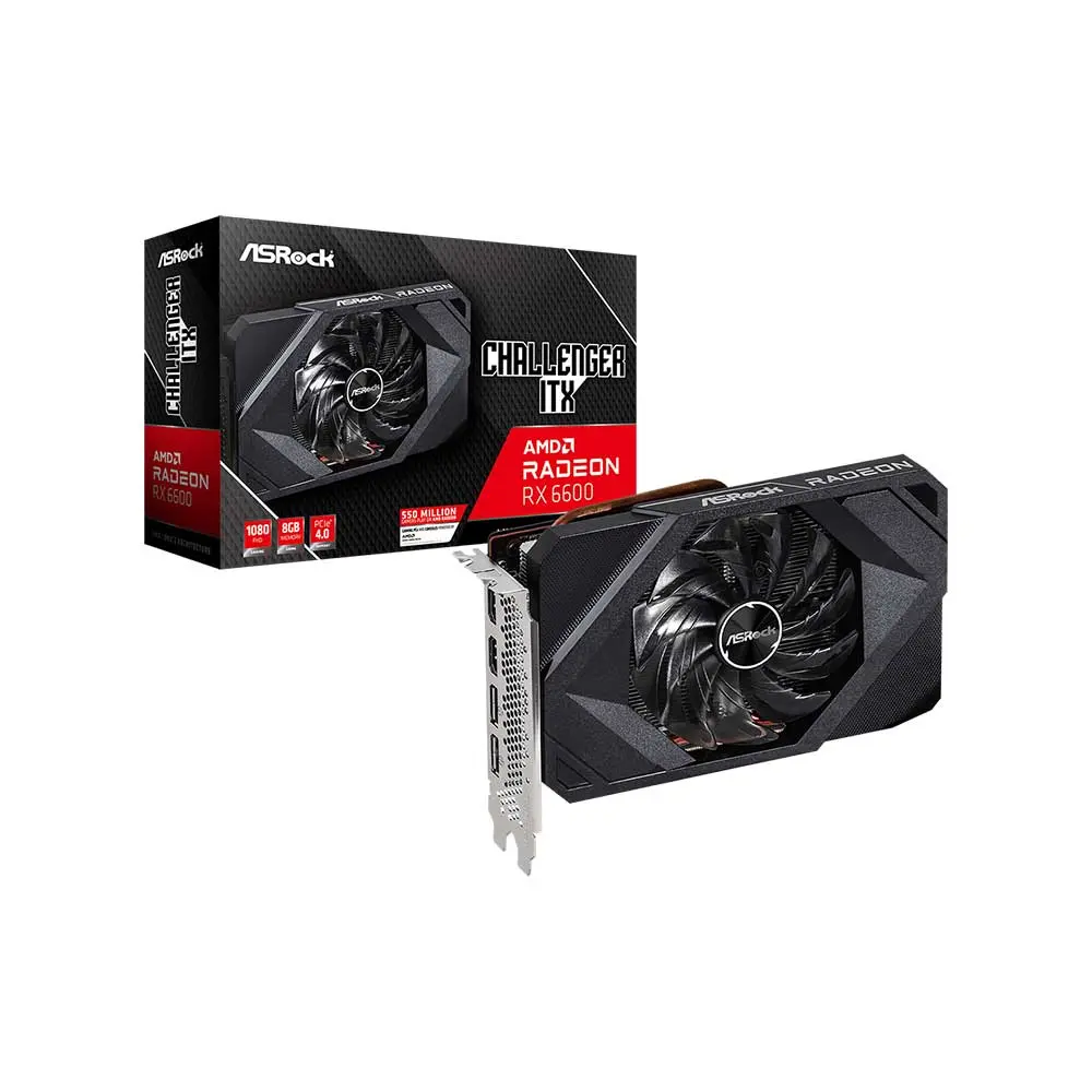 AsRock Rx 6600 Challenger Itx 8Gb Graphics Card | PC Studio