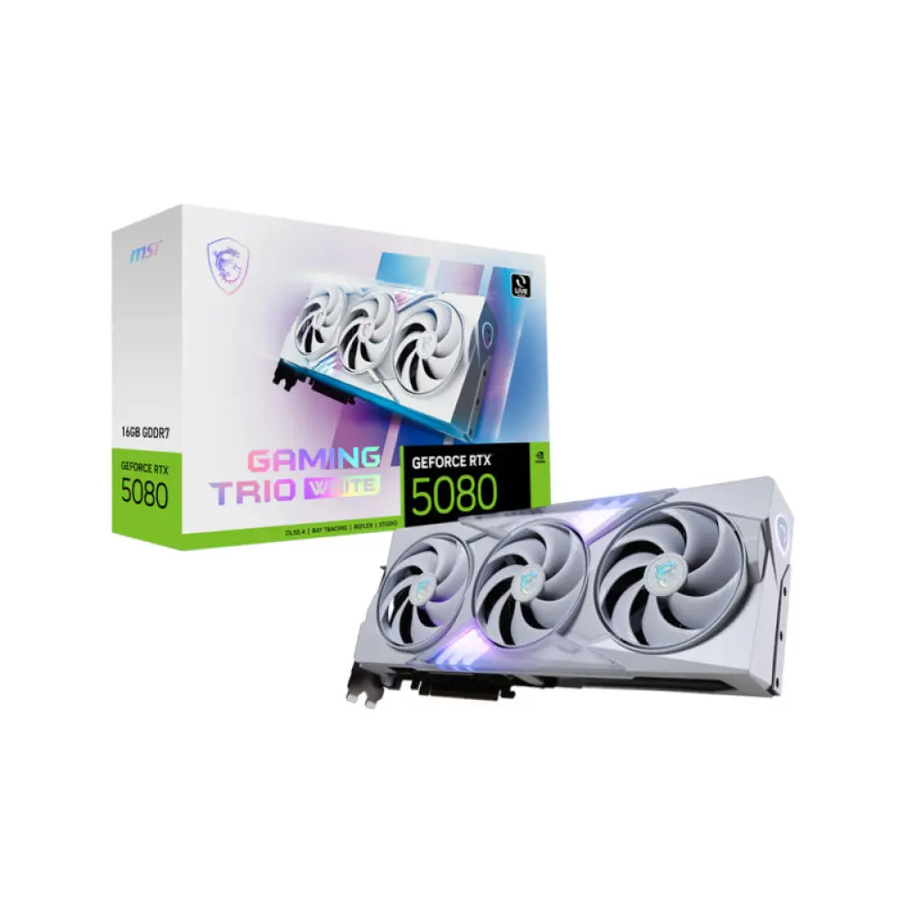 Msi RTX 5080 Gaming Trio White 16Gb GDDR7 Graphics Card