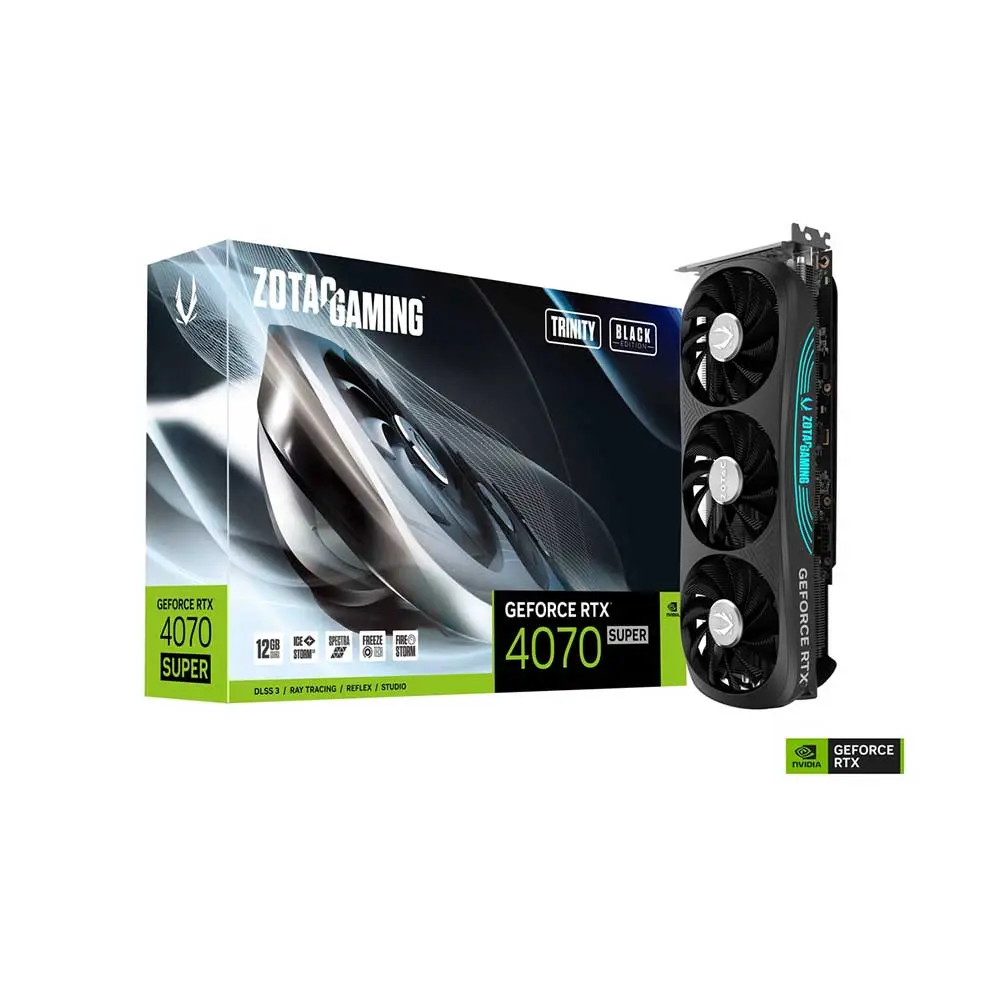 Zotac Rtx 4070 Super Trinity Black Edition 12G Graphics Card