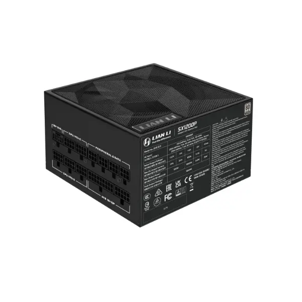Lian Li SX Platinum SX1200P 1200Watt Fully Modular Power Supply Black ...